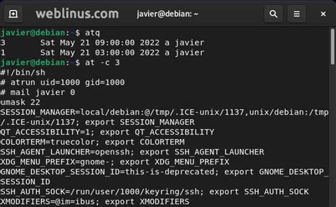 Programar Tareas En Gnu Linux Con At Y Cron Weblinus