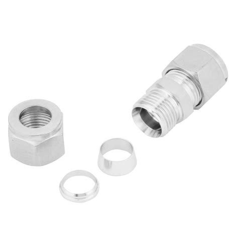 Zerone raccord droit Tube de compression en acier inoxydable raccord tube à double virole