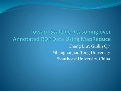 toward scalable reasoning over annotated rdf data using