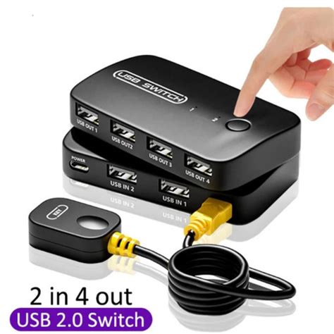 Jual GAINTECH USB Sharing Switch 2 In 4 Out 4 In 4 Out USB 2 0 Free Kabel 4 In 4 Out