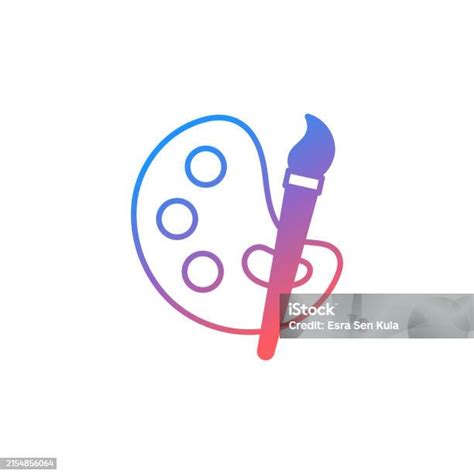 페인팅 팔레트 그라데이션 색상 실선 아이콘 디자인 인포그래픽 웹 페이지 모바일 앱 Ui Ux 및 Gui 디자인에 적합합니다