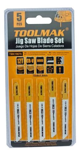 Set Juego De Hojas Para Sierra Caladora 5 Piezas 12t Toolmak MercadoLibre