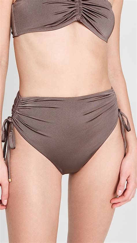 Vitamin A Gemma Ruched High Waist Bottoms Shopbop