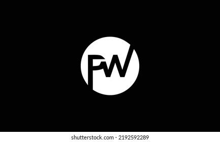 Pw Letter Logo Design Icon Vector Stock Vector Royalty Free Shutterstock