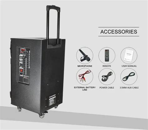 15 Inch Trolley Speaker Professional Portable Trolley Speaker Trolley