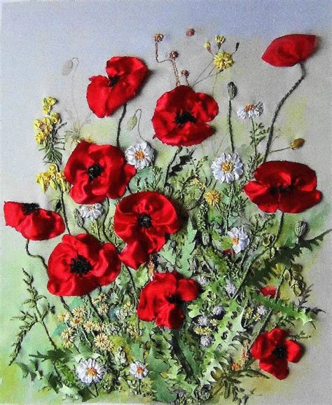 ленты Урок по созданию цветка из ленты Самодельные цветы из ткани Искусство из лент