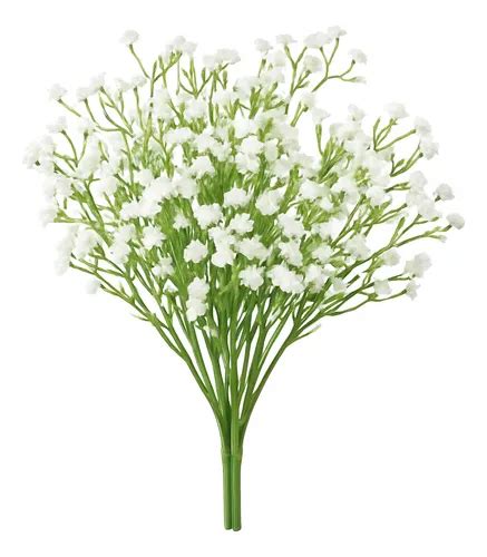 16 Buques Flor Mosquitinho Artificial Gipsófila Gipso Branco Frete Grátis