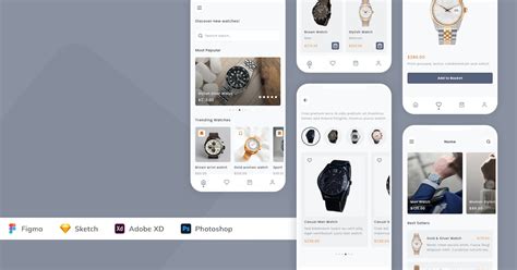 Watches Shop Mobile App Ui Kit Graphic Templates Envato Elements