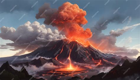 Premium Photo Volcano Blast