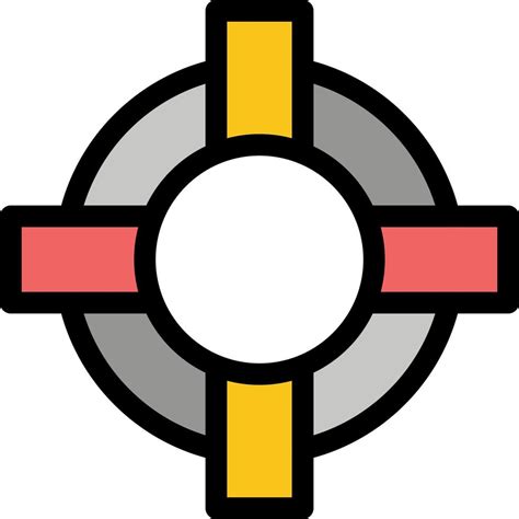 Help Lifesaver Support Flat Color Icon Vector Icon Banner Template