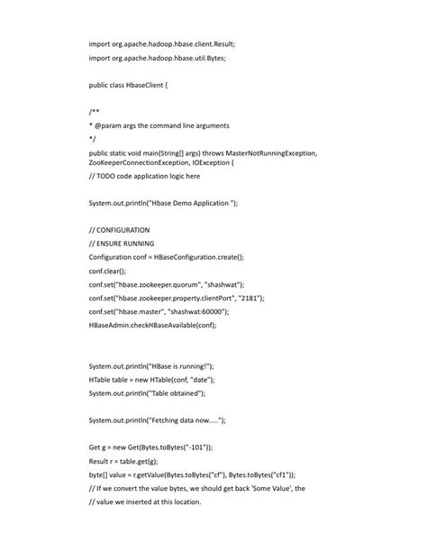 Configure H Base Hadoop And Hbase Client