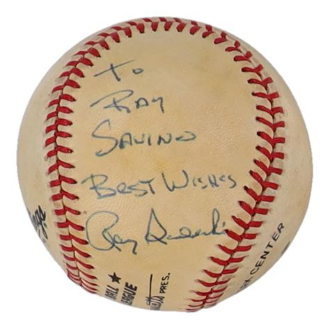Ray Sadecki Signed Onl Baseball Inscribed Best Wishes Beckett Pristine Auction