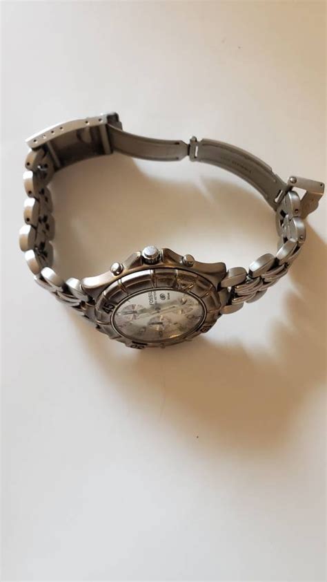 Fossil 100 Meter Blue Wrist Watch Etsy
