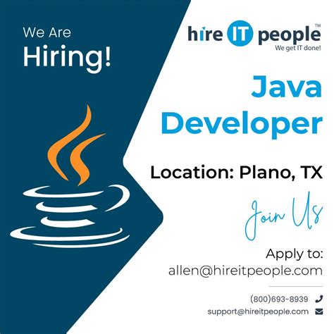 Hire It People Inc On Linkedin Javajobs Developerjobs Planojobs