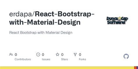 Github Erdapareact Bootstrap With Material Design React Bootstrap With Material Design