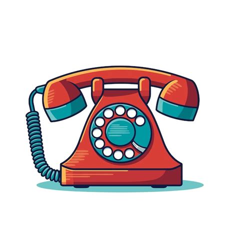 El viejo icono de teléfono de marcación rotativa retro El teléfono