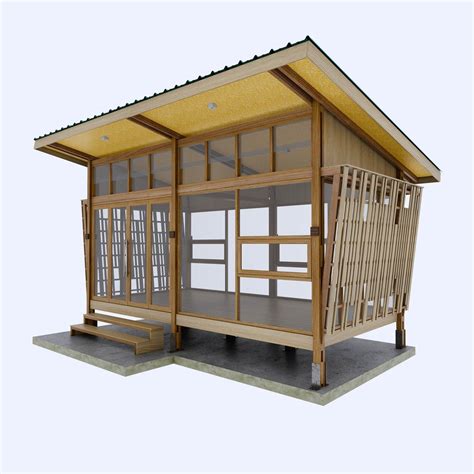 Low Poly Tiny House 3 X 6 Meters Made Of Wood 3d Model Turbosquid 1974299