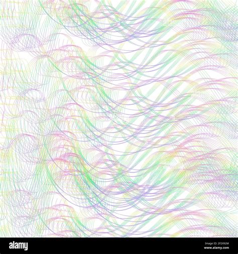 Abstract Multicolored Subtle Squiggle Lines Vector Line Art Design