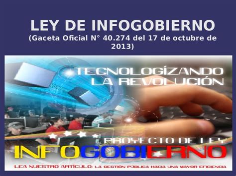 Proyecto Socio Tecnologico I M1 Díxon González Ley De Infogobierno De