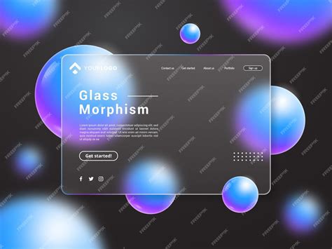 Premium Vector 3d Render Glassy Gradient Background Modern Glass Morphism