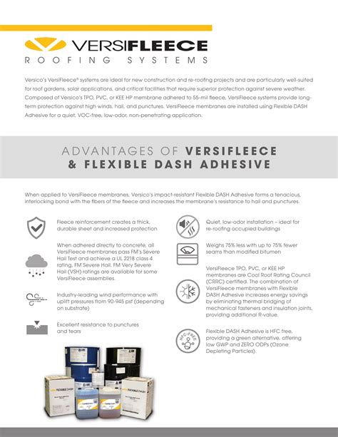 Versico Roofing Systems Catalogs Versifleece Brochure Arcat