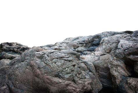Roca Aislado Blanco Plano De Fondo Foto Premium