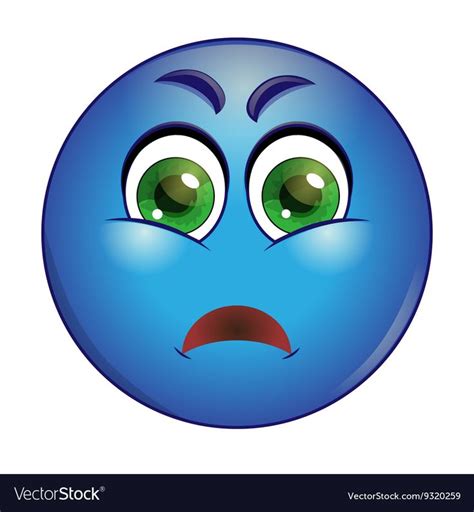 Grumpy Emoticon Vector Image On VectorStock Emoticon Funny Emoji
