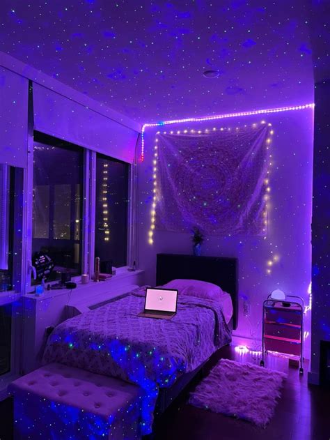 Purple And Blue Lights Dream Room Aesthetic 💫🔮