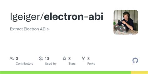 Github Lgeigerelectron Abi Extract Electron Abis
