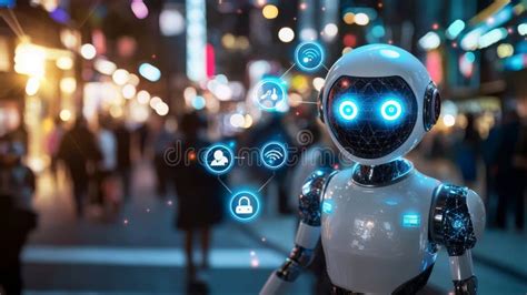 An Ai Robot With The Functionality Of A Digital Interface In An Urban