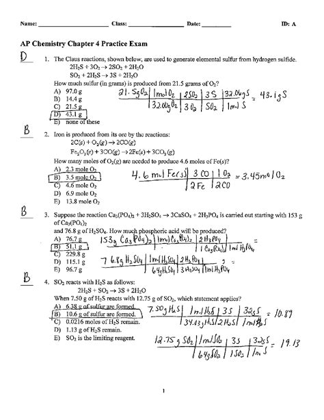 Ap Chemistry Unit 1 Practice Test Pdf
