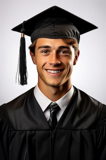 Premium Ai Image A Man Wearing A Graduation Cap And Gown