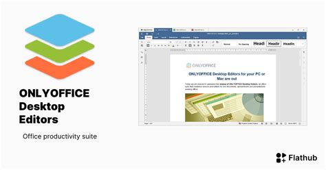 Installar Onlyoffice Desktop Editors Sus Linux Flathub