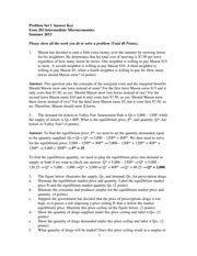 Problem Set Answer Problem Set Answer Key Econ Intermediate Microeconomics Summer