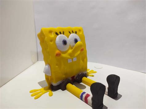 Free Obj File Spongebobs Phone Holder・3d Printer Design To Download・cults