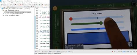 Testing Rgb Mixer Application On Stm32f746 And Stm32f407 Disc Board