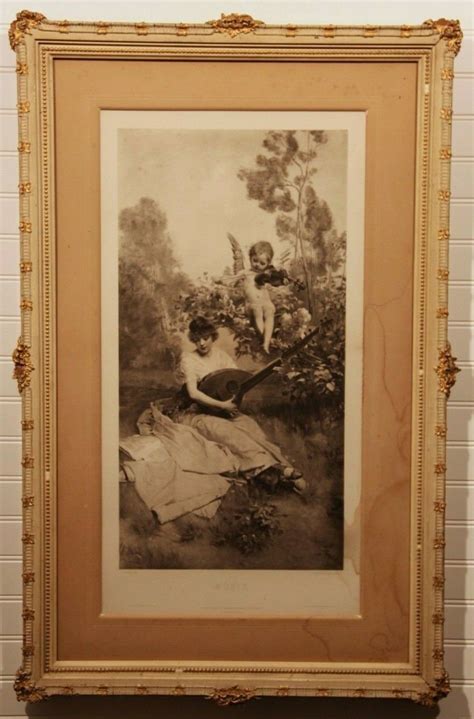 RARE Framed XL Antique Franz Hanfstaengl Lithograph Etsy