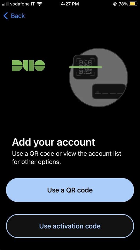 Im Trying To Sign Up For Duo But I Dont Know Where To Find A Qr Code