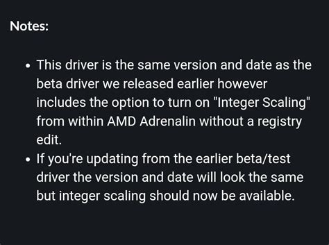 Cant Find Integer Scaling With The New Vegas Driver Help Please R