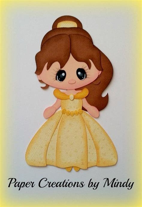 Elite4u Mindy Princess Belle Premade Paper Piecing For Etsy Paper