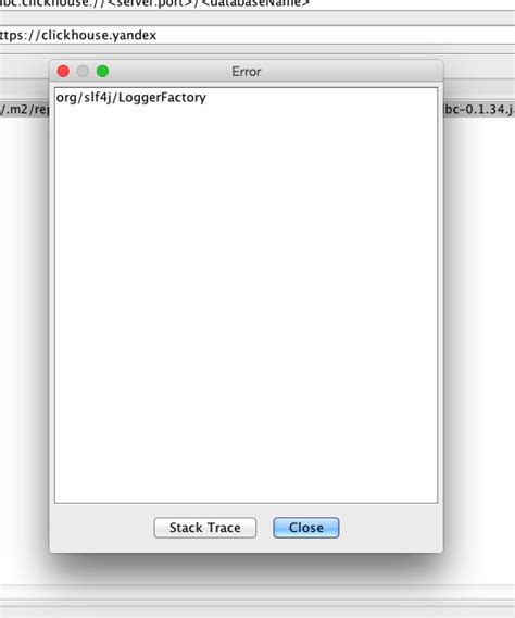 Clickhouse Squirrel Add New Driver Occurs Error Slf4jloggerfactory