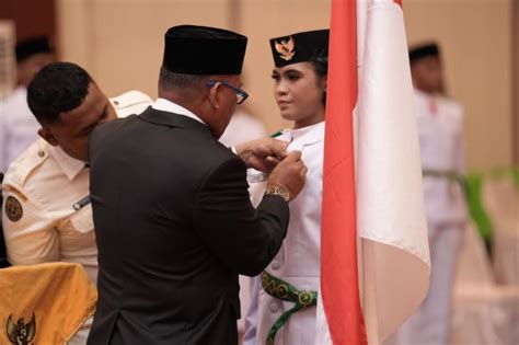 Pengukuhan 30 Anggota Paskibraka HUT Ke 79 Kemerdekaan RI