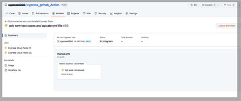 How To Run Cypress Test Case Parallelly In Cypress Cloud And Cicd Github Actions Qaautomationlabs