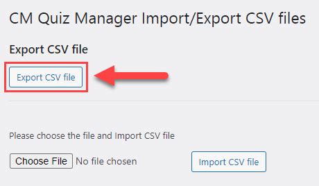 Wordpress Quiz Plugin How To Export And Import Quizzes Creativeminds Products Documentation