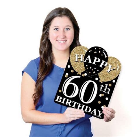 Big Dot Of Happiness Adult 60th Birthday Gold Outdoor Lawn Birthday
