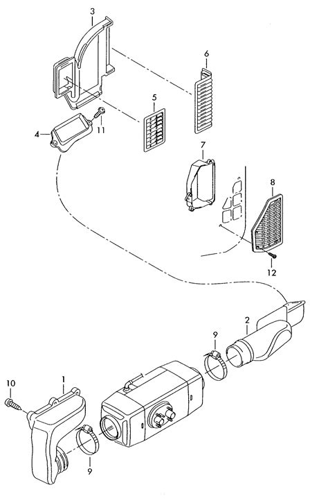Volkswagen Transporter Kombi (2008 - 2008) - air guide. auxiliary ...