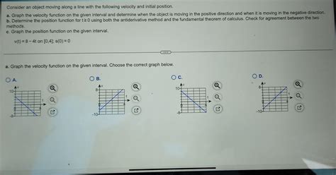 Solved Consider An Object Moving Along A Line With The Chegg
