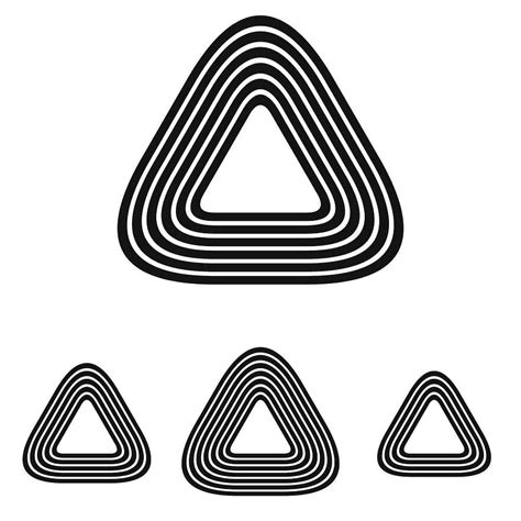 라인 삼각형 로고 디자인 세트 벡터 Ai Eps Uidownload
