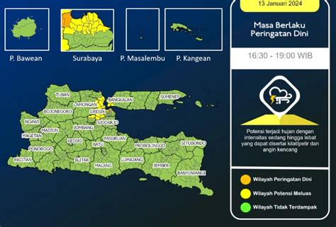 Waspada Cuaca Ekstrem Di Surabaya Hingga Pukul 19 00 Malam Ini