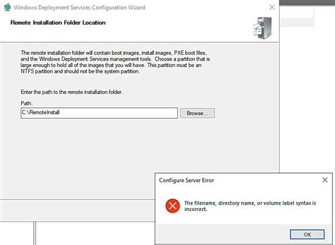 Wds Configure Server Error Software Spiceworks Community